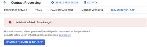 Google Cloud Platform Document AI Contract Processor With Human In The Loop Processor Type