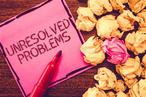 Text Sign Showing Unresolved Problems Conceptual Photo Those Queries No One Can Answer