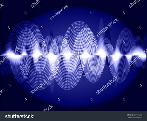 Dark Blue Abstract Digital Sound Wave Stock Vector Royalty Free Shutterstock