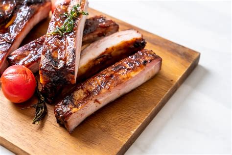 Premium Photo Grilled Barbecue Ribs Pork