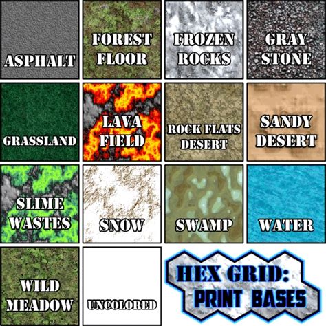 Armor Grid Games And Miniatures Hex Grid Print Bases Now Available For FREE