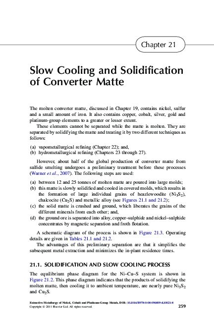 Pdf Extractive Metallurgy Of Nickel Cobalt And Platinum Group Metals