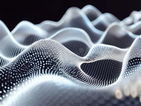 Data Waves Flow Dynamically Abstract Digital Art Futuristic Technology Concept Stock