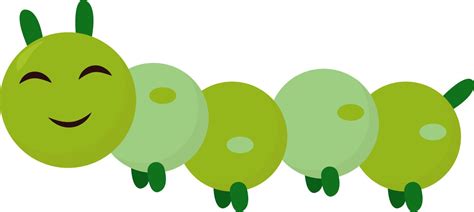 Happy Green Worm Illustration Vector On White Background 13824891