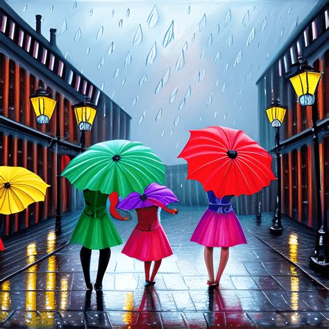 Chica Bailando Bajo La Lluvia