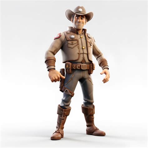 Premium Ai Image Animated Illustration Of 3d Sheriff Character Caricature