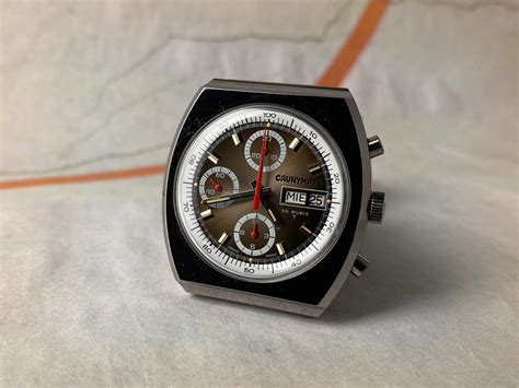 Nos Cauny Prima Caunymatic Vintage Swiss Chronograph Automatic Winding