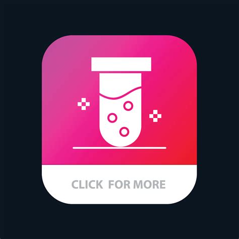 Tube Lab Test Biochemistry Mobile App Button Android And Ios Glyph