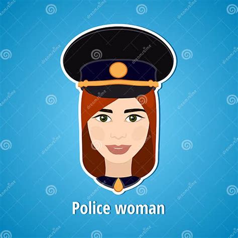 女孩警察的传染媒介例证 妇女警察 表面女孩s 图标 平的象 简单派 女孩被传统化 职业 向量例证 插画 包括有 设计 简单派 58243786