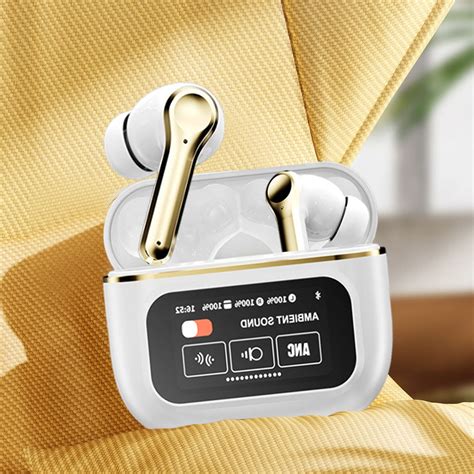 Wireless Bluetooth Earbuds With Active Noise Cancelling Water Resistant Screen True