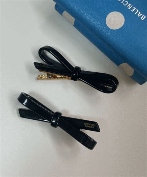 미끄미끄 프랑스핀 리본 헤어 집게핀 에이블리