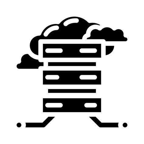 Database Cloud Computing Glyph Icon Illustration 54190076 Vector Art At Vecteezy