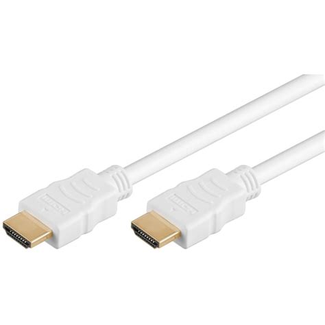Vit Hdmi Kabel 5 Meter 4k Stöd 3d Stöd Guldpläterade Kontakter Vit 5 M