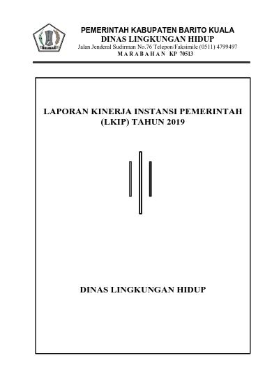 LAPORAN KINERJA INSTANSI PEMERINTAH LKIP TAHUN 2019