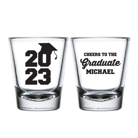 Personalized Graduate Shot Glasses Graduation Party Shot Glass Favors