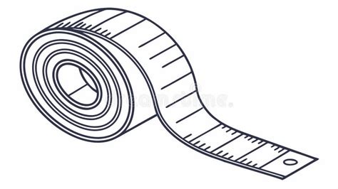 Flexible Measuring Tape Essential For Tailoring And Accurate Dimensions Vector Design