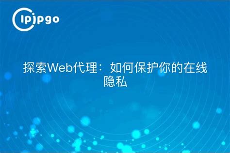 探索web代理：如何保护你的在线隐私 Ipipgo