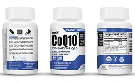 Buy Coq10 200mg Coenzyme Q10 Capsules In India Nutrija™ Supplement