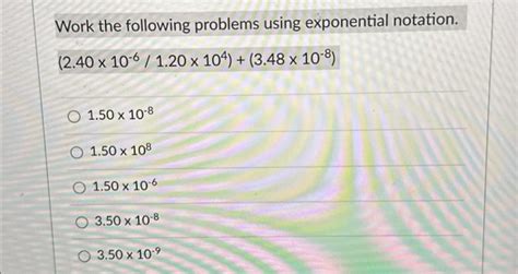 solved work the following problems using exponential