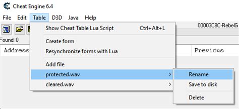 Luafindtablefile Cheat Engine