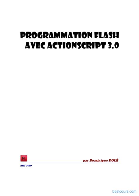 PDF Télécharger cours flash cs6 pdf Gratuit PDF PDFprof