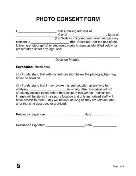 Free Printable Consent Forms Printable Forms Free Online