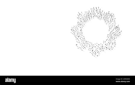 3d Rendering Of Nails In Shape Of Symbol Of Setting Camera With Shadows