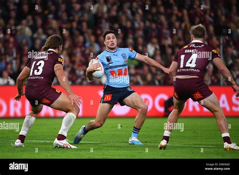 Brisbane Australia 21st June 2023 Mitchell Moses Of The Blues Runs