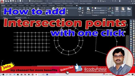 How To Add Intersection Points With One Click Intersection Lisp Cadbypatelsir Youtube