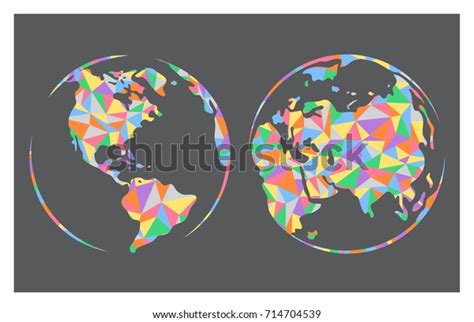 Vector Abstract World Map Isolated On Stock Vector Royalty Free
