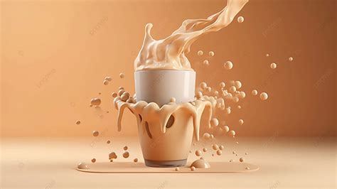 Milk Tea Tea Drink Dessert Overflow Background Overflow Milk Tea