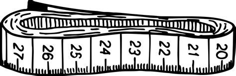 Rolled Up Tape Measure Sketch Measuring Tape Sewing Craft Attribute Dressmaking Workshop