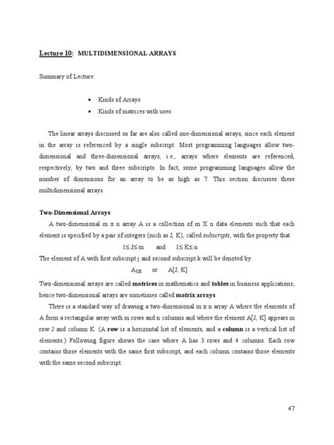 matrix row major pdf matrix mathematics array data structure