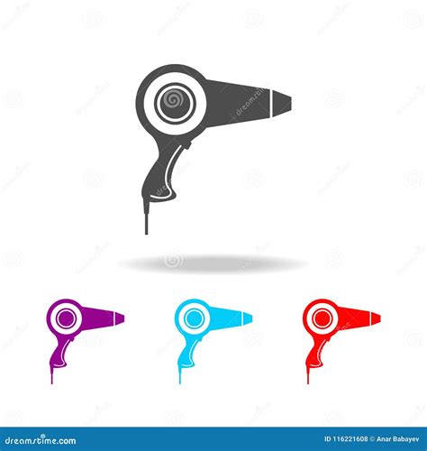 Hair Dryer Icon Elements Of Bathroom In Multi Colored Icons Premium Quality Graphic Design