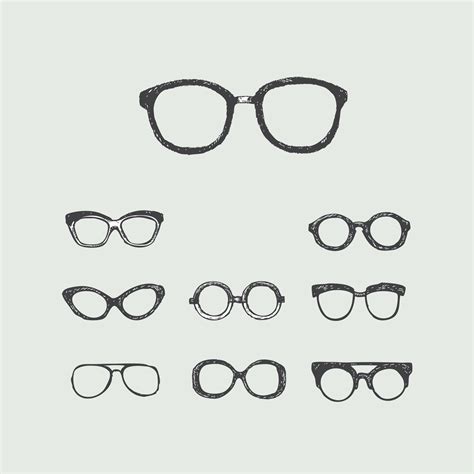 Set Of Glasses Hand Drawn Vector Illustration Isolated 6926447 Vector