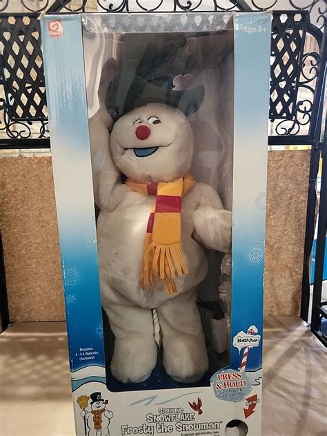 Gemmy Frosty The Snowman Spinning Snowflake Animated Musical Dancing