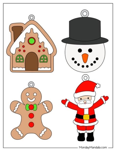 200 Printable Christmas Ornaments Free Templates