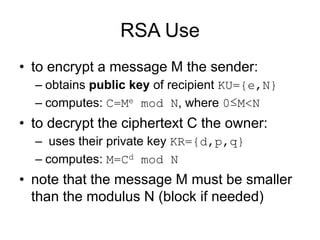 Public Key Cryptography And RSA Algorithm PPT