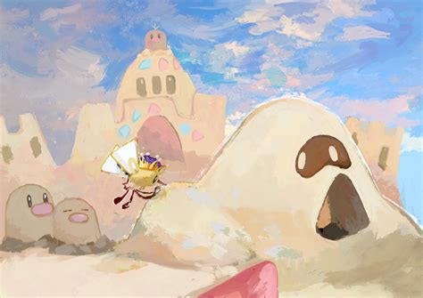 Cutiefly Diglett Sandygast Palossand And Alolan Diglett Pokemon Drawn By Aomidori Iro