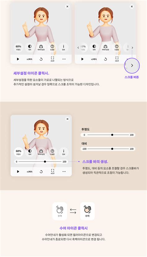 수어 번역 서비스 Ui 디자인 On Behance