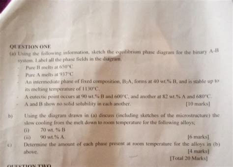 solved question one a using the following information