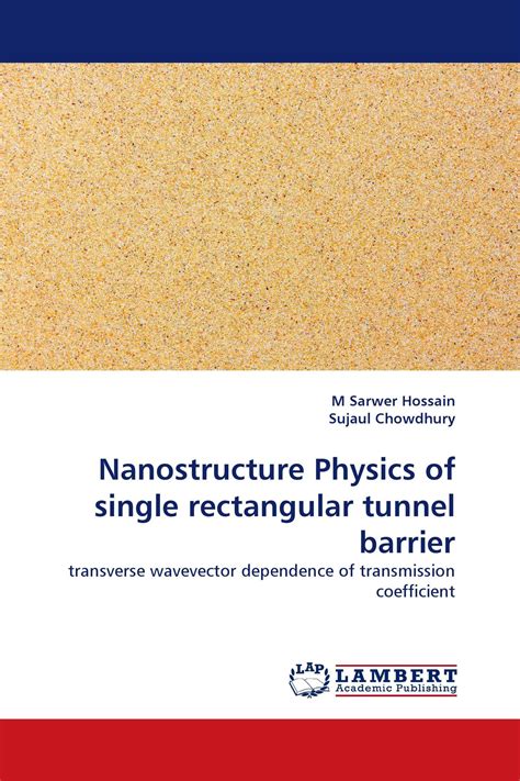 Nanostructure Physics Of Single Rectangular Tunnel Barrier 978 3 8383