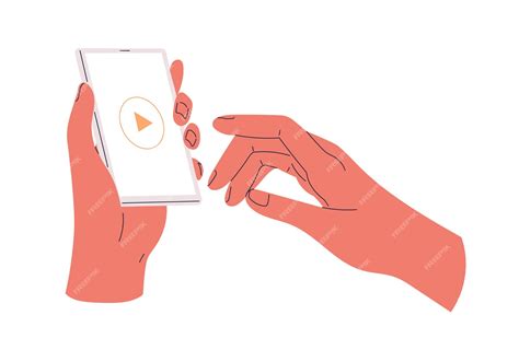 Premium Vector Smartphone In Hand Vector Illustration