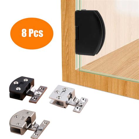 8 Pcs Free Opening Hole Glass Cabinet Door Hinges Display Cabinet