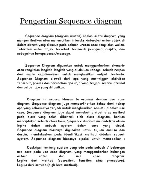Pengertian Sequence Diagram Pdf