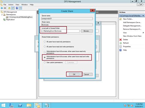 Step By Step Deploy Dfs In Windows Server 2012 R2 Just A Random Microsoft Server Client