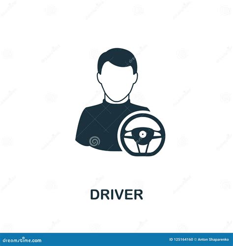 Driver Icon Monochrome Style Design From Professions Icon Collection Ui Pixel Perfect Simple