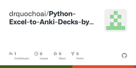 Github Drquochoai Python Excel To Anki Decks By Drquochoai
