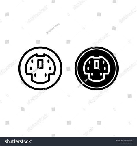 Port Ps Connector Mouse Keyboard Peripherals Stock Vector Royalty