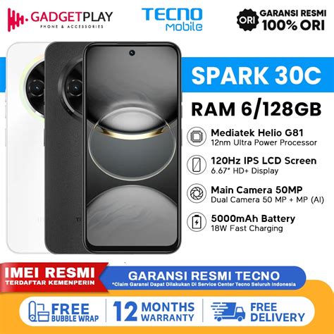 Jual Tecno Spark C Gb Gb Gb Gb Garansi Resmi Tahun Shopee Indonesia